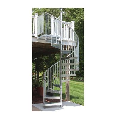 China Outdoor metal stair modern steel staircase design modern wrought iron spiral stairs for sale