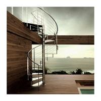 China Metal railing outdoor stairs mild steel staircase spiral stairs iron for sale