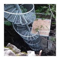 China Metal deck stairs villa steel staircase cast iron spiral stair for sale
