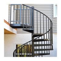 China Metal deck stairs villa steel staircase cast iron spiral stair for sale