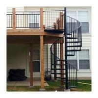 China Metal deck stairs villa steel staircase cast iron spiral stair for sale