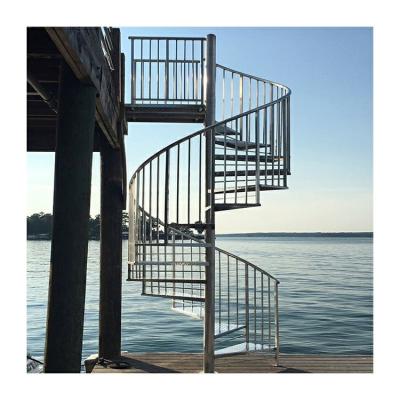 China Metal stair grills hot sell iron railing staircase steel structure spiral stair for sale