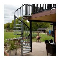 China Metal stair grills hot sell iron railing staircase steel structure spiral stair for sale