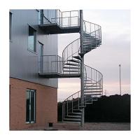 China Metal stair grills hot sell iron railing staircase steel structure spiral stair for sale