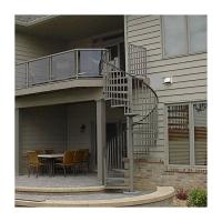 China Used metal stairs indoor carbon steel metal stairs spiral wrought iron staircase for sale
