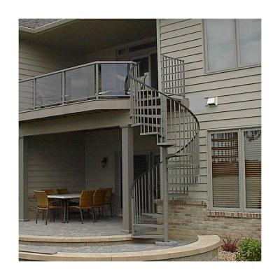 China Used metal stairs indoor carbon steel metal stairs spiral wrought iron staircase for sale
