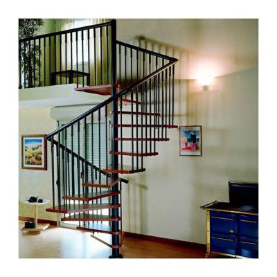 China Decoration spiral style wood stair modern spiral staircase designs for sale