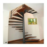 China Used steel beams wood spiral stairs modern spiral staircase white for sale