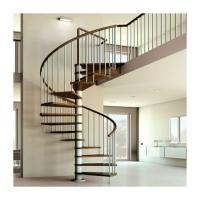 China Used steel beams wood spiral stairs modern spiral staircase white for sale