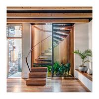 China Handrial bracket carbon steel spiral stair cheap steel wood spiral staircase for sale