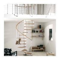 China Handrial bracket carbon steel spiral stair cheap steel wood spiral staircase for sale