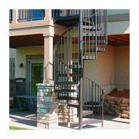 China High quality wrought iron stair steel grid stair tread decorative metal spiral staircase for sale