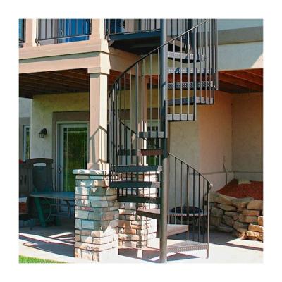 China High quality wrought iron stair steel grid stair tread decorative metal spiral staircase for sale