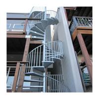 China High quality wrought iron stair steel grid stair tread decorative metal spiral staircase for sale