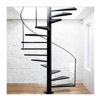China High quality wrought iron stair steel grid stair tread decorative metal spiral staircase for sale