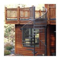 China High quality wrought iron stair steel grid stair tread decorative metal spiral staircase for sale