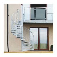 China Metal helical stair steel stair stringer gray iron cast iron spiral staircase for sale