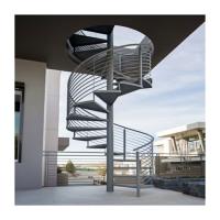 China Metal helical stair steel stair stringer gray iron cast iron spiral staircase for sale