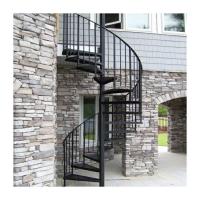 China Decorative metal stairs modern stainless steel design stairs wrought iron spiral staircase for sale