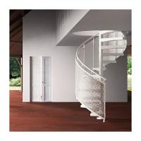 China Decorative metal stairs modern stainless steel design stairs wrought iron spiral staircase for sale