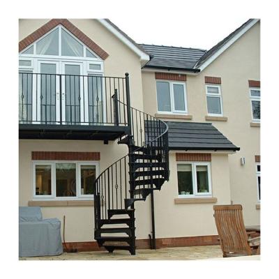 China Collapsible metal rod models iron staircase indoor steel spiral glass stairs for sale