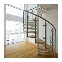 China China factory helical stairs wood good quality spiral staircase for sale