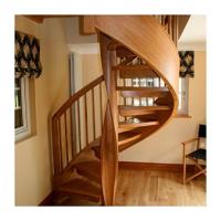 China China factory helical stairs wood good quality spiral staircase for sale