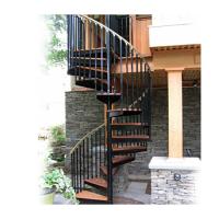 China China manufacturer telescopic spiral stairs used indoor wood treads spiral staircase for sale