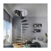 China Steel glass stair outside staircase cast iron staircase used outdoor metal spiral stairs for sale