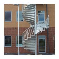 China Steel railing stairs wrought iron staircase railing design metal handrail spiral stair kits for sale
