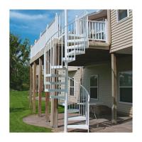 China Steel railing stairs wrought iron staircase railing design metal handrail spiral stair kits for sale