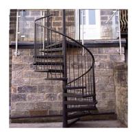 China Wrought iron railing parts modern metal staircase carbon steel spiral stair for sale