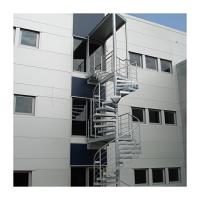 China Outside Steel Building Spiral Staircase Wrought Iron Round Metal Staircase for sale