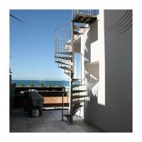 China Outside Steel Building Spiral Staircase Wrought Iron Round Metal Staircase for sale