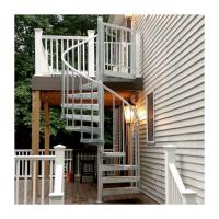 China Spiral Iron Circular Staircase Metal Step Single Stringer Steel Staircase for sale