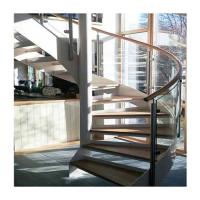 China Steel Spiral Staircase Balustrade Residential Wood Stairs WA-SSP1252 for sale