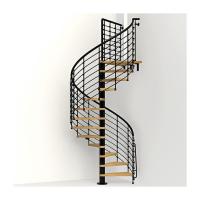 China Customized Wood Spiral Stairs Round Ladder Steel Helical Stairs for sale