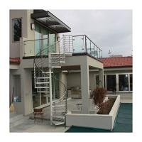 China Wrought Iron Building Spiral Staircase Wall Art Stainless Steel Railing Stairs for sale