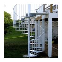 China Indoor Iron Spiral Staircase Steel Grating Industrial Metal Stairs for sale
