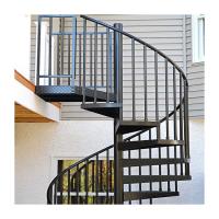 China Indoor Iron Spiral Staircase Steel Grating Industrial Metal Stairs for sale
