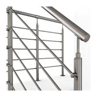 China Safe and reliable black steel rod balustrade stainless steel rod railing manufacturers for sale