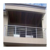 China Madagascar style curved metal rod fence aluminum balcony railings for sale