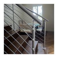 China Madagascar popular safety rod balustrade modern stainless steel staircase rod railing for sale