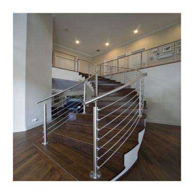China French Polynesia design stainless steel rod fence fittings outdoor stairs and rod railings for sale