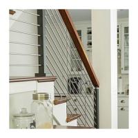China French Polynesia design stainless steel rod fence fittings outdoor stairs and rod railings for sale
