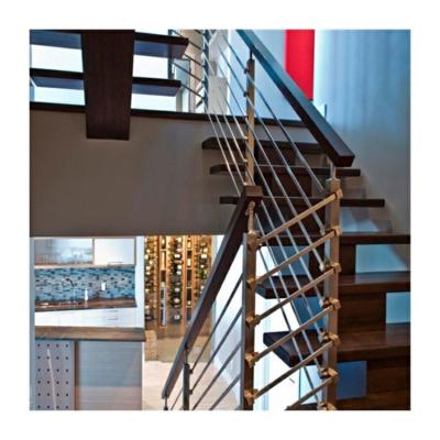 China Panama design steel picket rod fence panels custom stair rod railing for sale