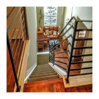 China Panama design steel picket rod fence panels custom stair rod railing for sale