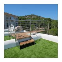 China Mauritius style 6 foot metal rod fence rooftop privacy fence for sale