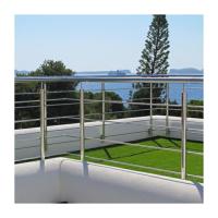 China Kiribati style brown vinyl rod fence roof fall protection railing for sale