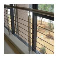 China Trinidad and Tobago style steel bar rod fence wood decks with metal railings for sale